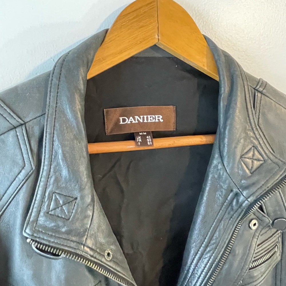 Danier Leather Motorcycle Jacket - Size Medium - Gem